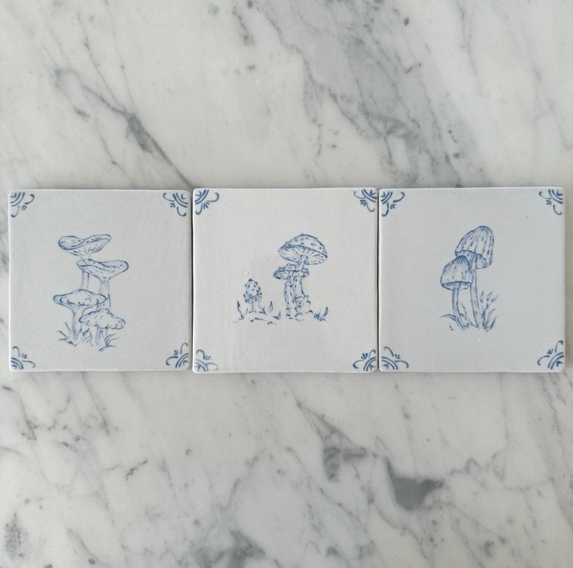 Mushroom Delft Tile – Akka Home